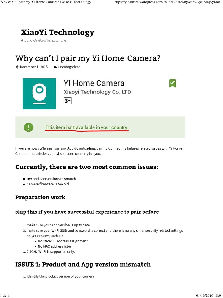 Yi Home Camera - XiaoYi Technology | PDF | Google Play | Mobile App