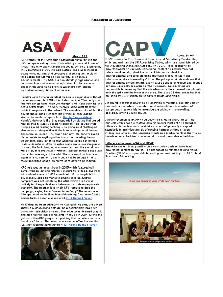 About ASA About BCAP: Regulation of Advertising | PDF | Advertising ...