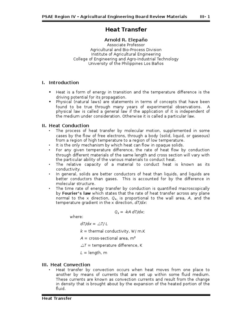III 3 HeatTransfer 1 3 | PDF | Thermal Conduction | Heat