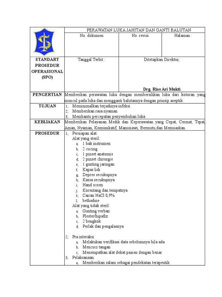 Perawatan Luka Jahitan Dan Ganti Balutan | PDF