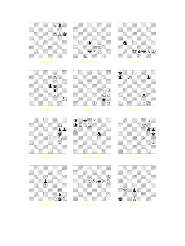 Mate en 2 Jugadas | PDF | Ajedrez