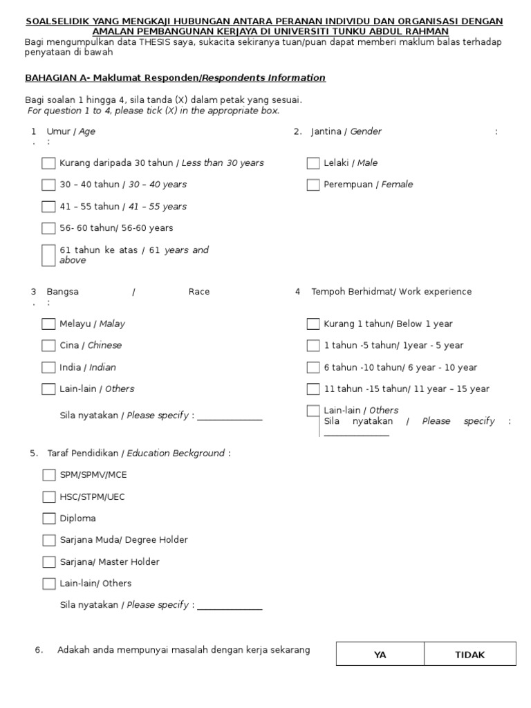 Contoh Soal Selidik PSM | PDF | Karier & Perkembangan | Pengembangan Diri