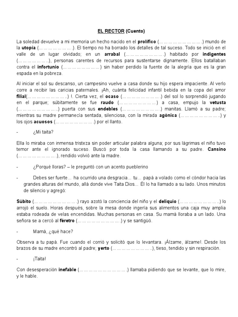 El regreso del rector a su pueblo | PDF | Amor