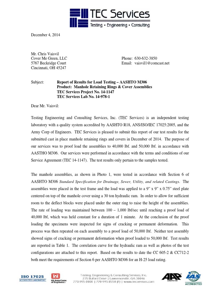 Silva Cell H 20 Loading Specifications | PDF | Deformation (Engineering ...
