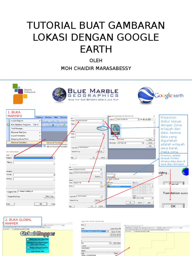 Tutorial Buat Gambaran Lokasi Dengan Google Earth | PDF