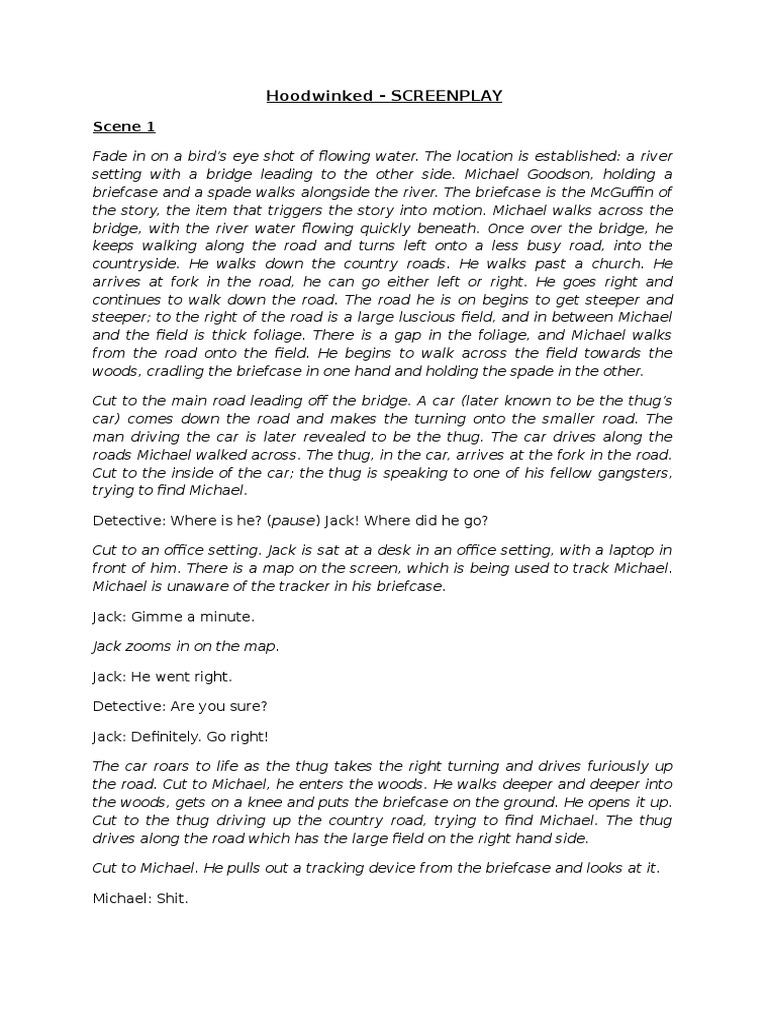 Hoodwinked - Screenplay | PDF | Fingerprint