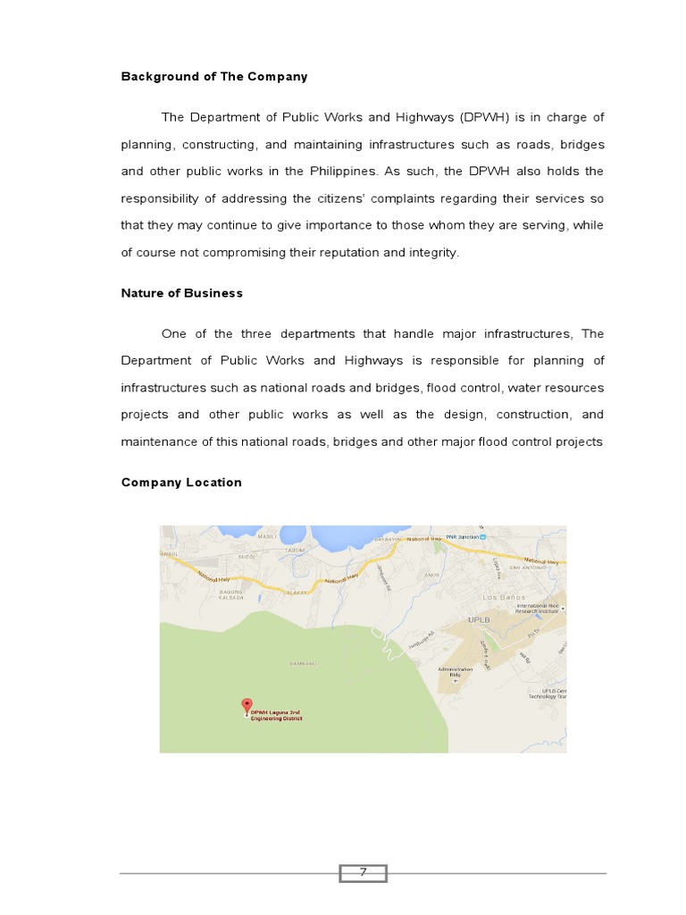 DPWH Profile | Economies | Transport