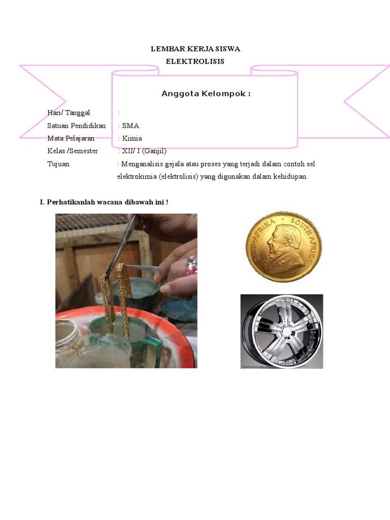 Lks Sel Elekektrolisis | PDF