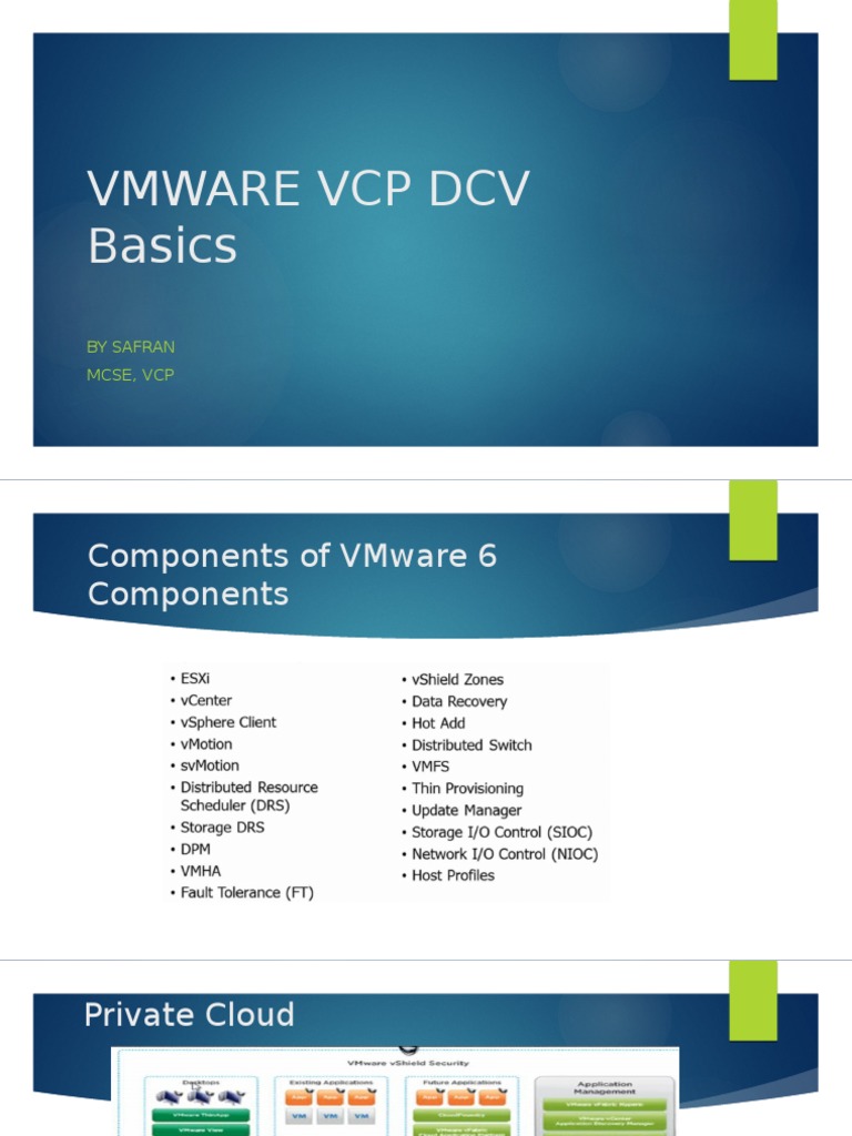 Vmware VCP DCV Basics | PDF | Home & Garden | Technology & Engineering