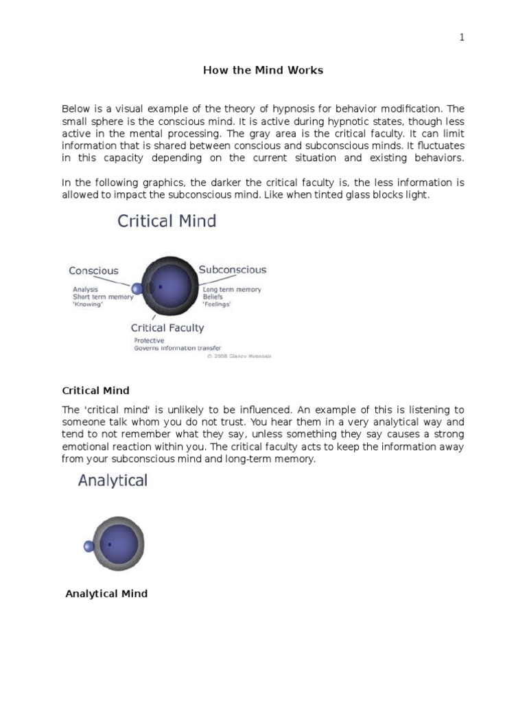 How The Mind Works PTD | PDF | Hypnosis | Mind
