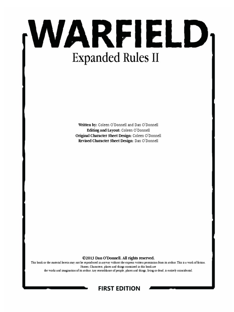 Warfield Expanded Rules 2 | PDF | Role Playing Games | Gaming