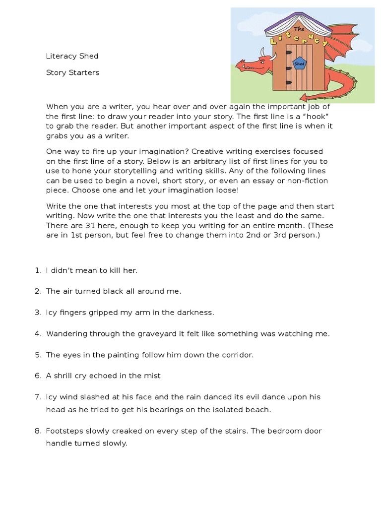 Story Starters | PDF | Mystery, Thriller & Crime Fiction