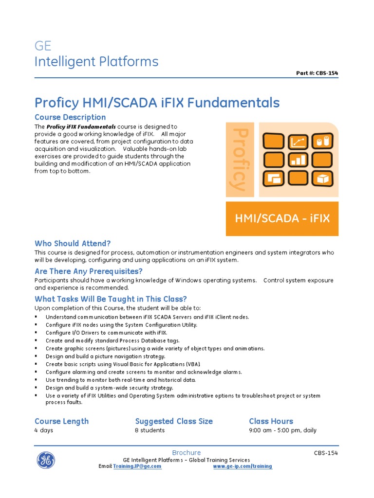 CBS-154 Proficy HMI SCADA iFIX Fundamentals PDF | PDF | Scada | Visual Basic For Applications
