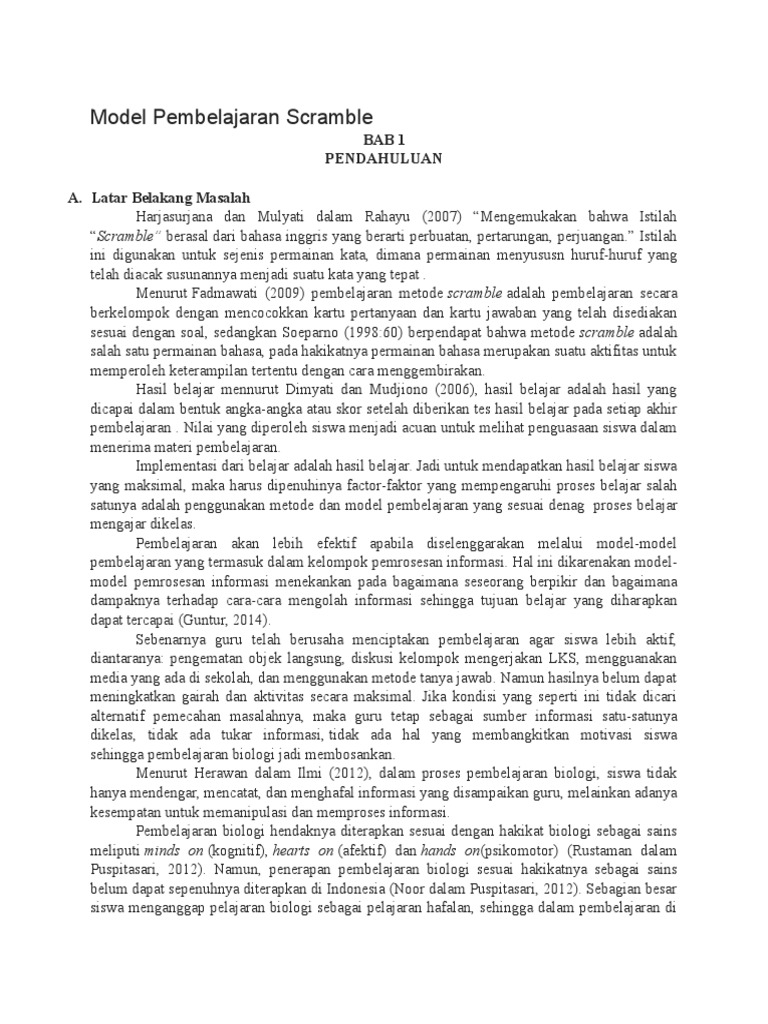 Model Pembelajaran Scramble | PDF