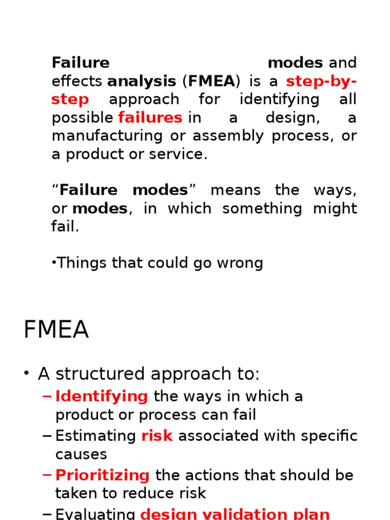 FMEA | PDF | Production And Manufacturing | Systems Theory