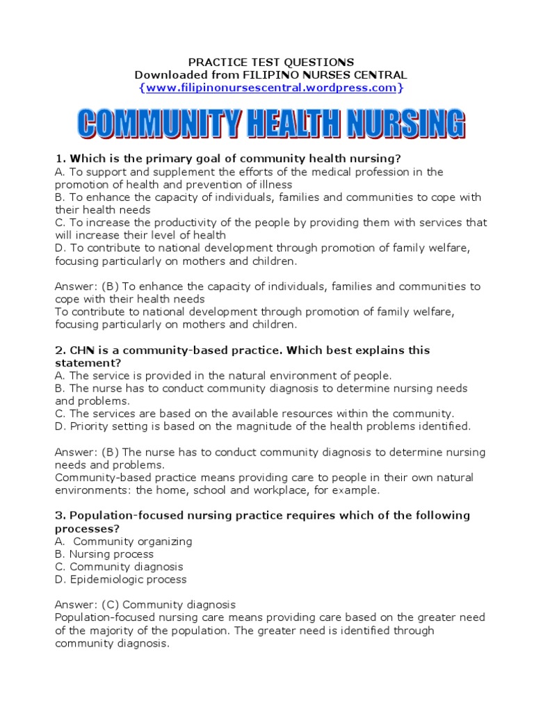 Community Health Nursing Ii Pdf
