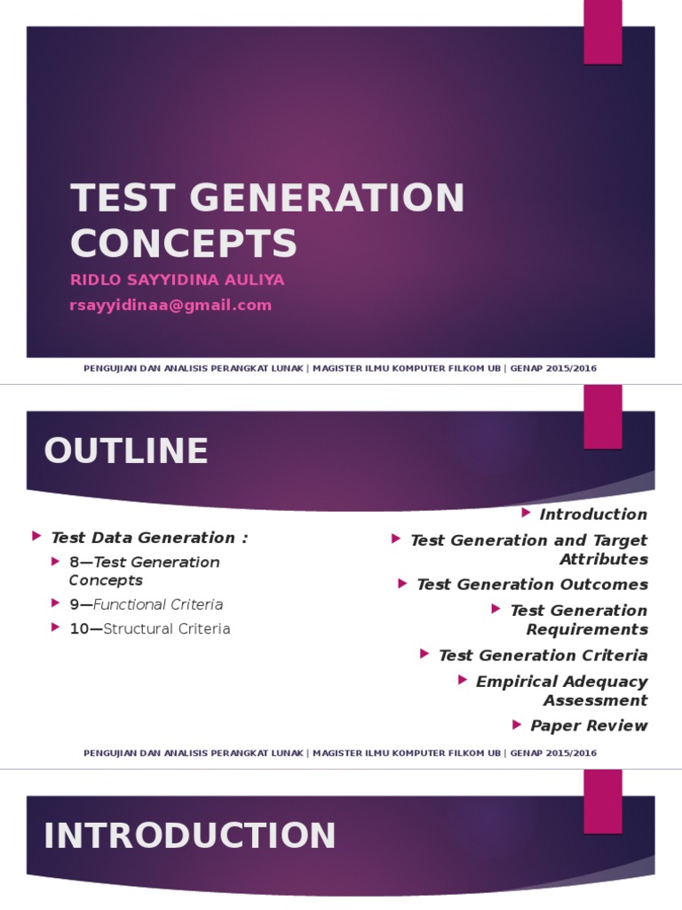 8-Test Generation Concepts | PDF