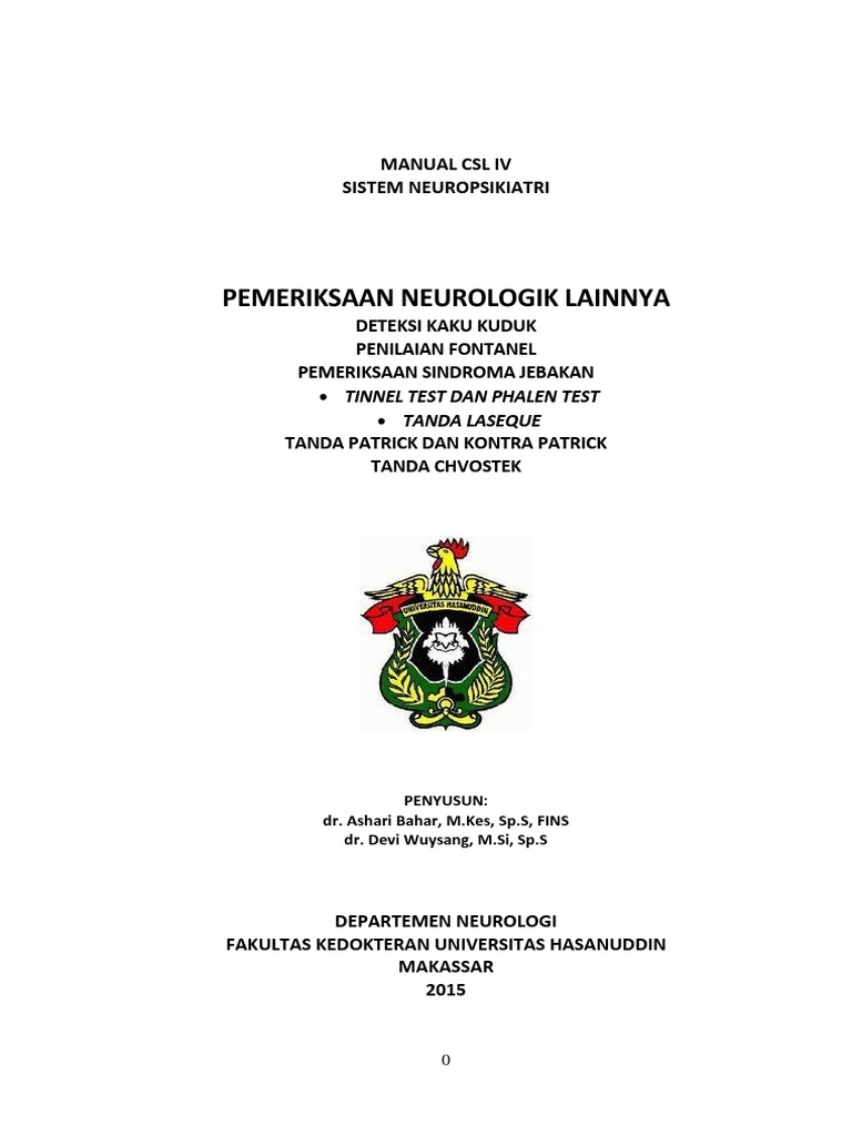 Manual CSL IV Pemeriksaan Neurologik Lainnya PDF | PDF