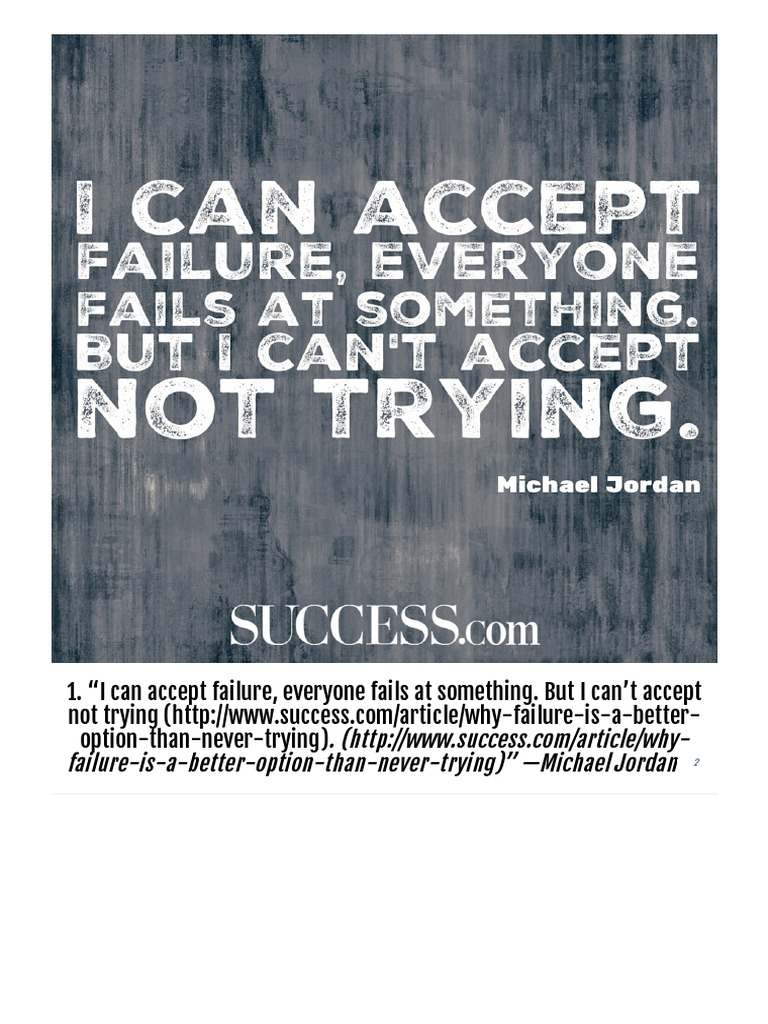 21 Quotes About Failing Fearlessly - SUCCESS | PDF