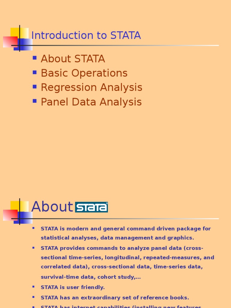 Stata | Download Free PDF | Logistic Regression | Student's T Test