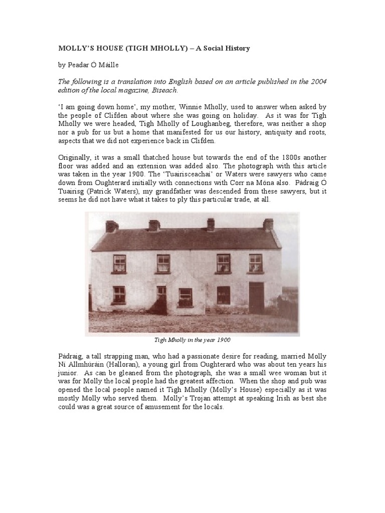 Tigh Mholly Translation English | PDF | Beverages | Foods