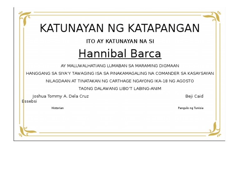 Katunayan NG Katapangan | PDF