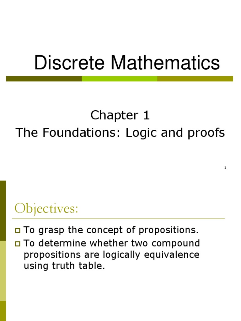 Chap1 Logics Part I | PDF | Logic | Logical Expressions