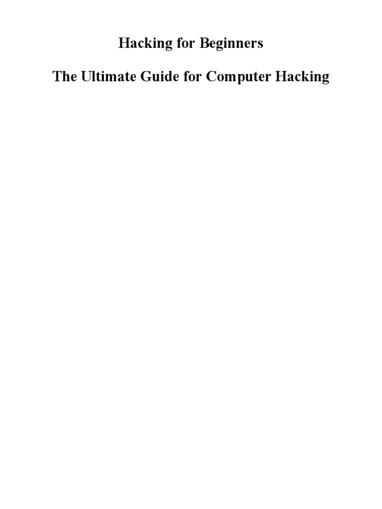 Hacking For Beginners - Craig Benson | PDF | Malware | Subroutine