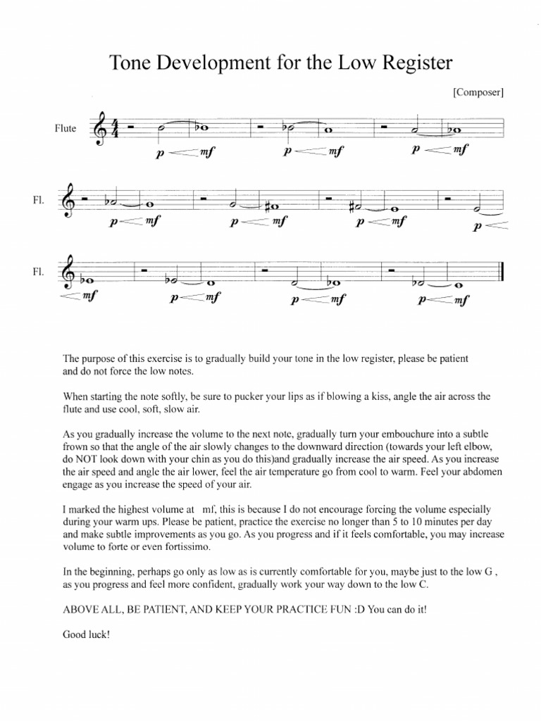 Low Notes Exercise0001 | PDF