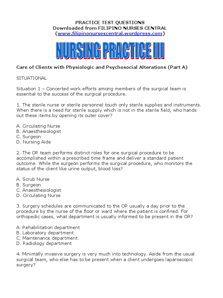 Nursing Practice III | PDF | Surgery | Asthma