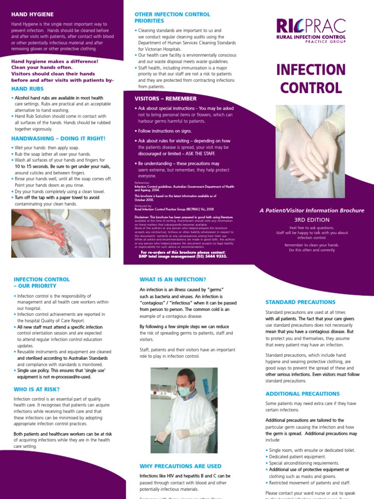 Infection Control Brochure | PDF | Infection Control | Infection