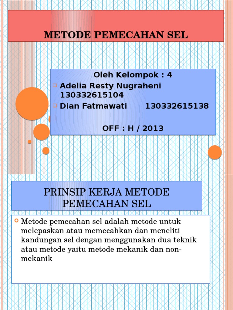 Metode Pemecahan Sel Efektif | PDF