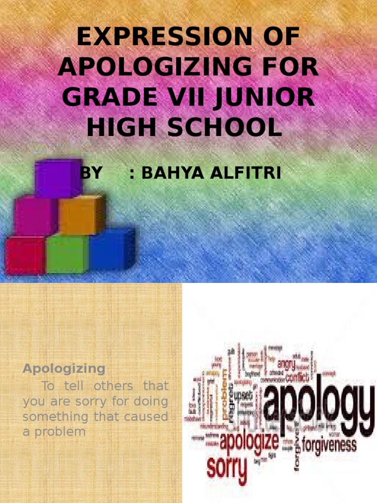 Apology Expressions for Grade 7 | PDF