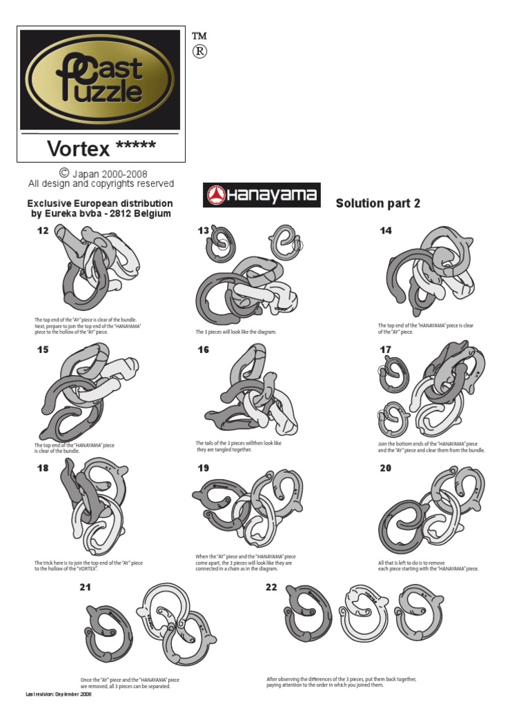 Hanayama Vortex Puzzle Reassembly Guide | PDF | Home & Garden