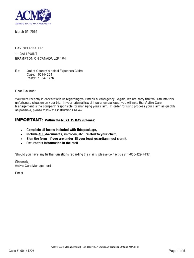 ACM Claim Forms | PDF