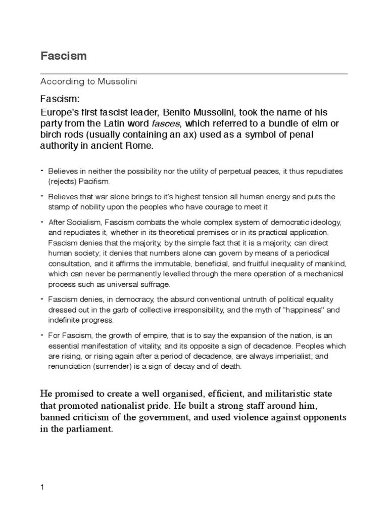 What Is Fascism | PDF