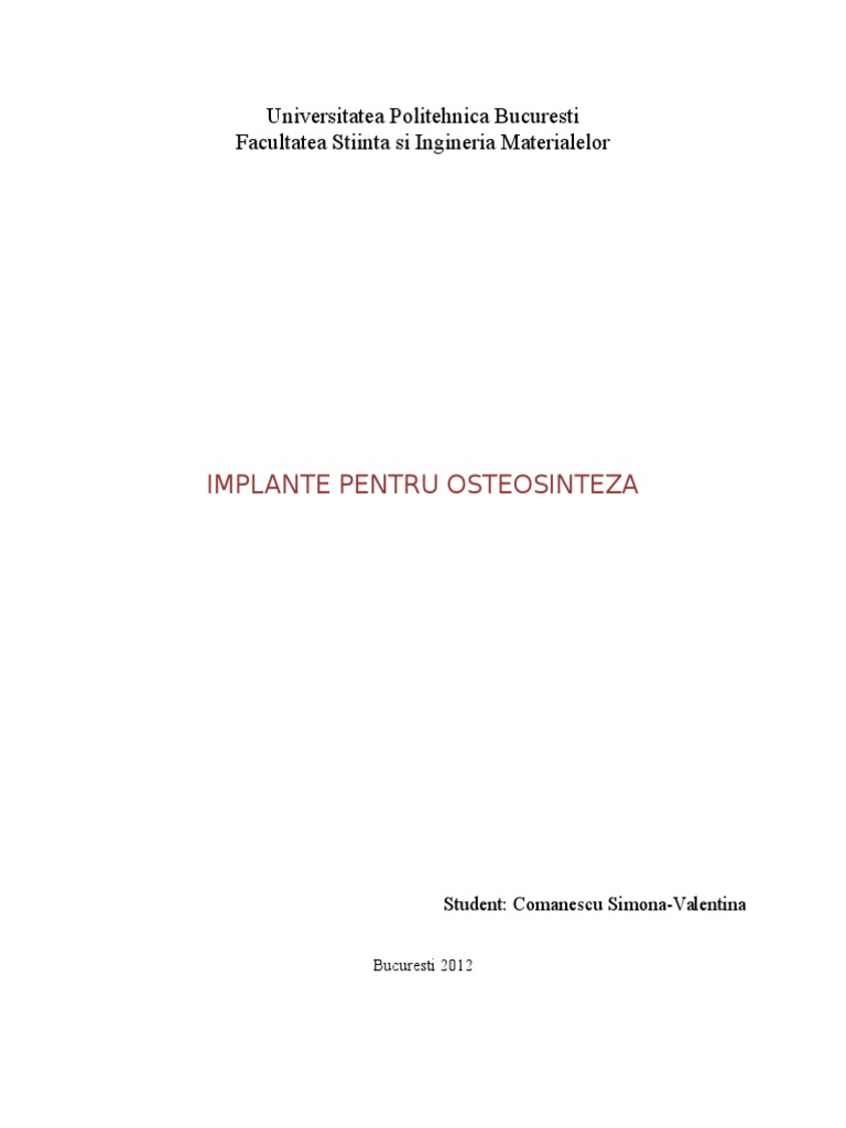 Implant de Osteosinteza | PDF