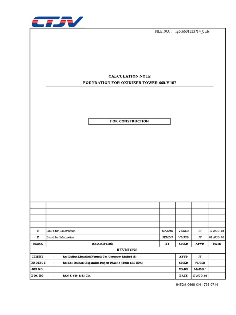 Octagonal Foundation Design for Tower | PDF | Screw | Strength Of Materials