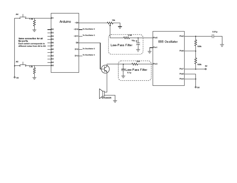 555 Audio Oscillator Circuit Schematic | PDF