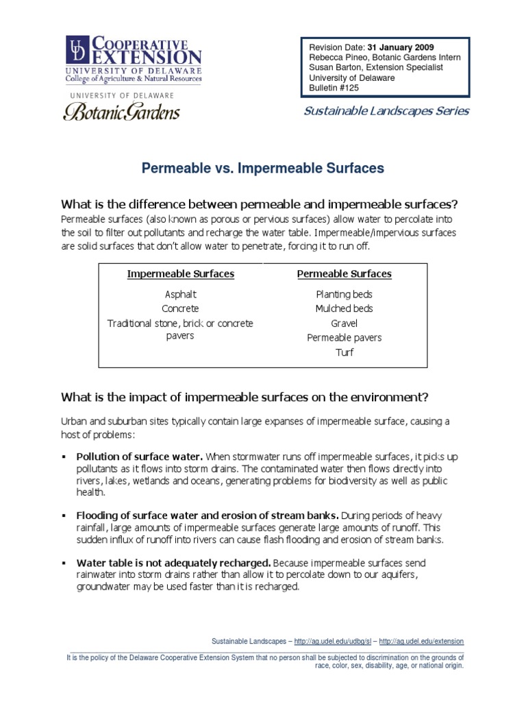 Permeable Impermeable Surfaces Pdf Surface Runoff Stormwater