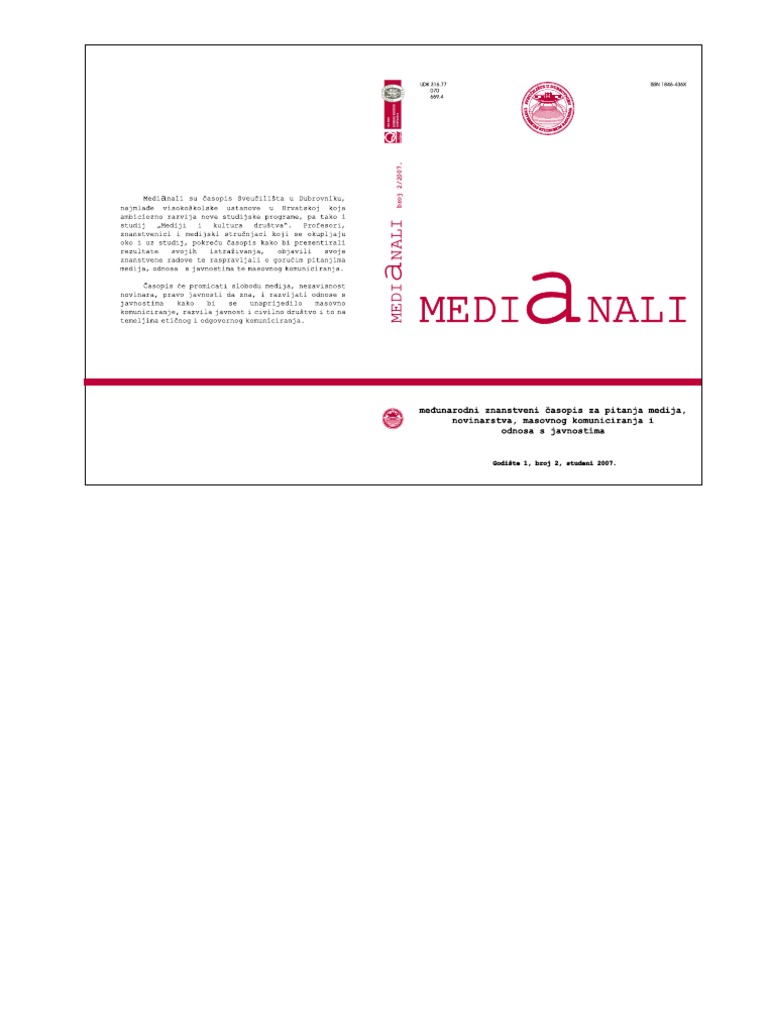 Medianali Broj 2 PDF | PDF