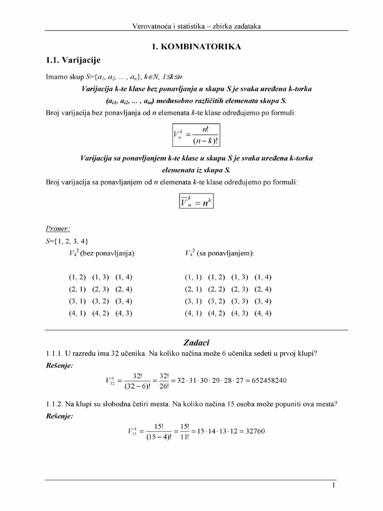 Kombinatorika PDF | PDF