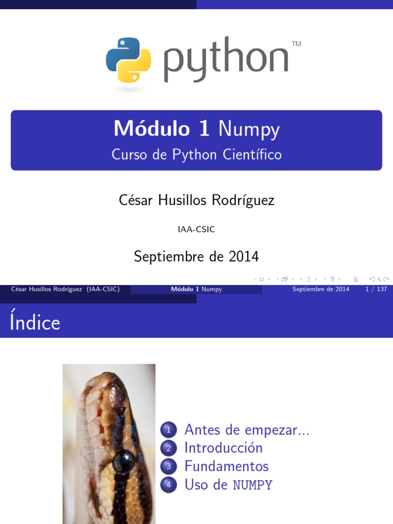 Numpy | PDF | Entorno de desarrollo integrado | Estructura de datos de ...