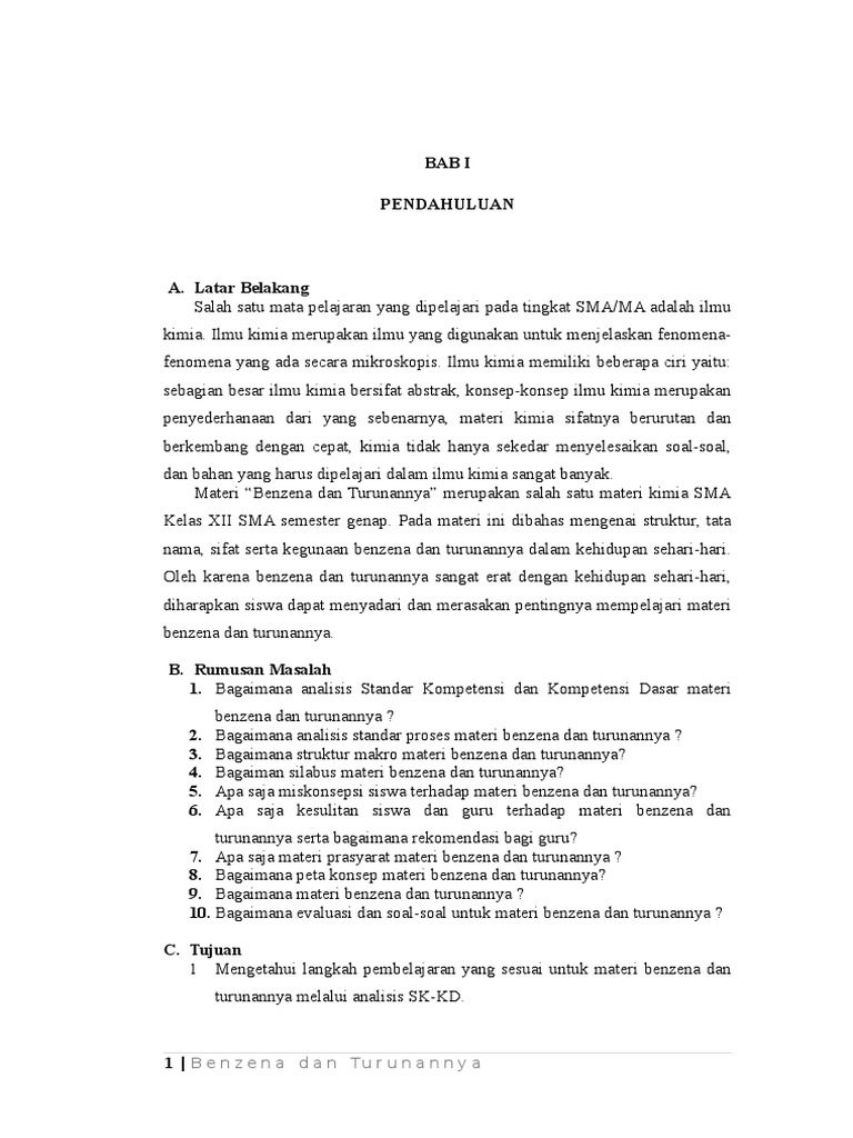 Makalah Benzena | PDF | Seni & Disiplin Bahasa | Sains & Matematika