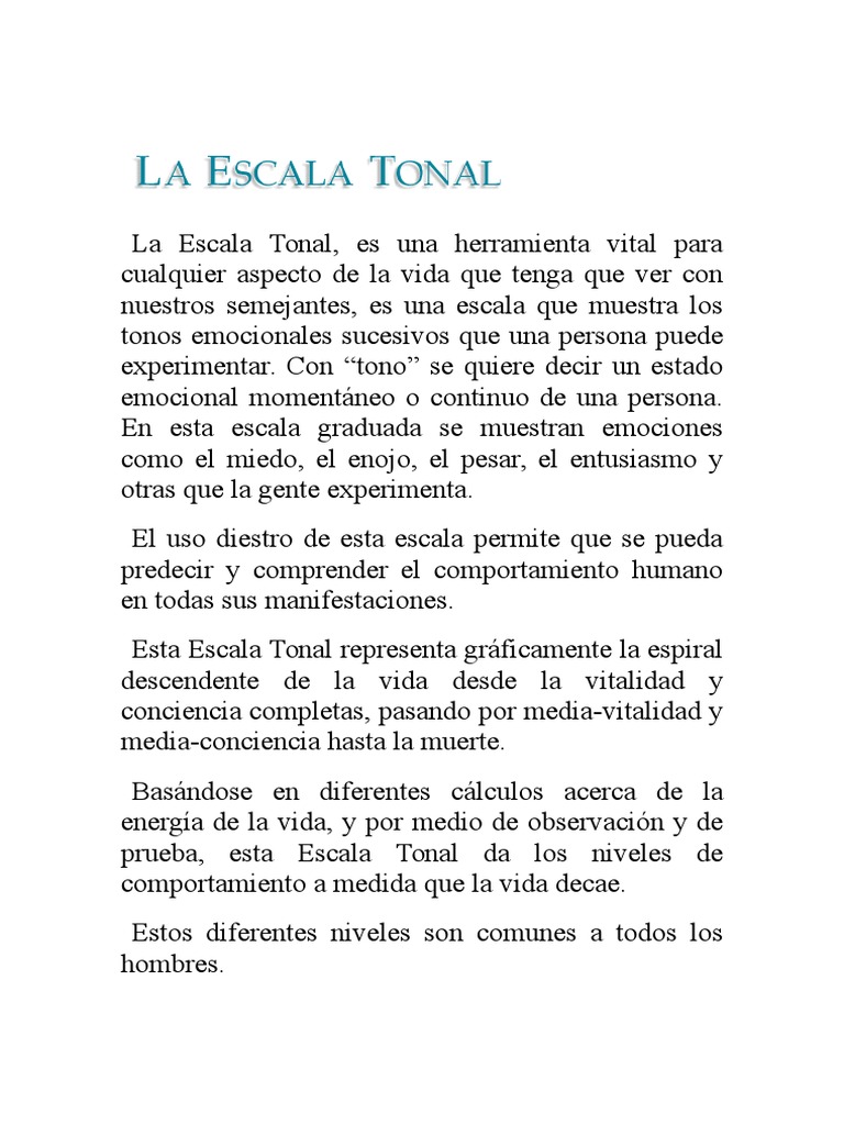 Escala Tonal | PDF | Ira | Temor