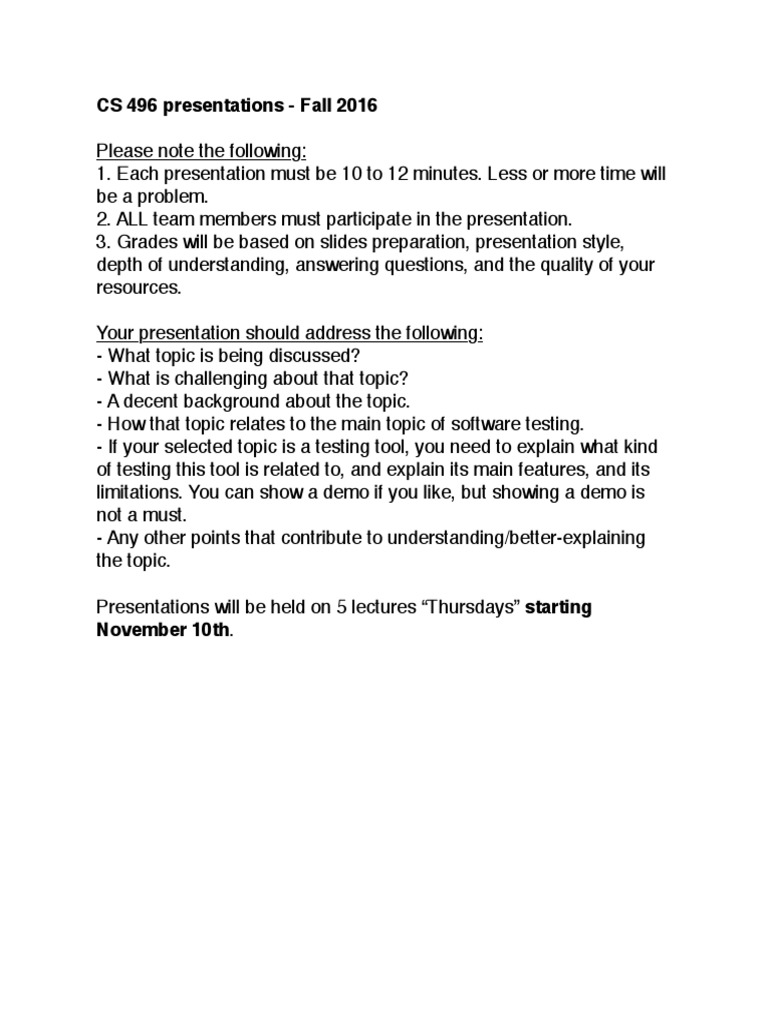 Presentation Evaluation Criteria | PDF