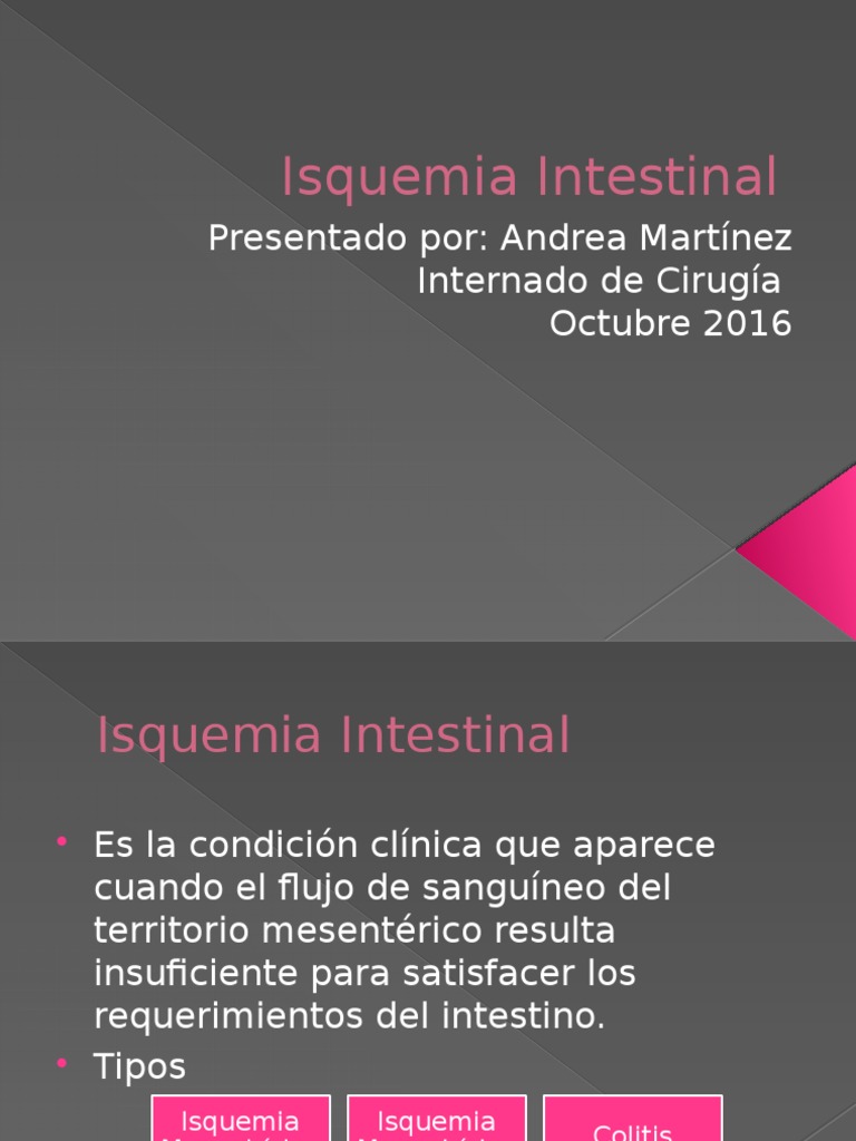 Isquemia Intestinal | PDF | Isquemia | Infarto de miocardio