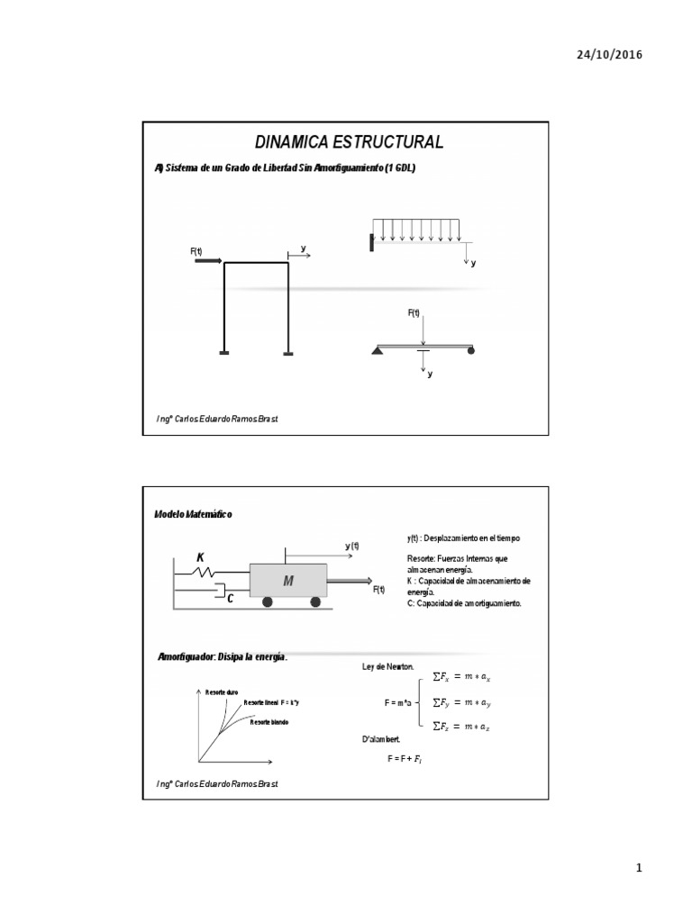 Dinamica Estructural | PDF | Doblar | Ecuaciones