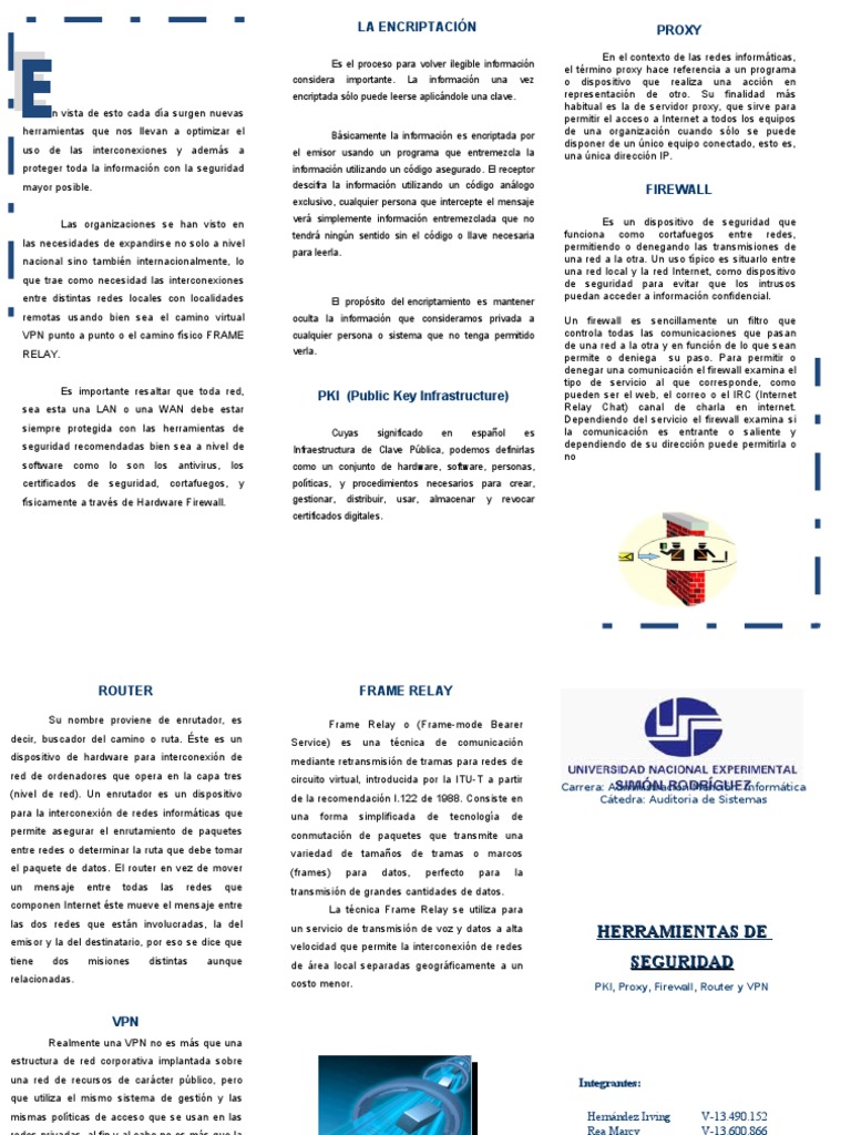 Triptico Informativo de Exposición | PDF | Cortafuegos (informática ...