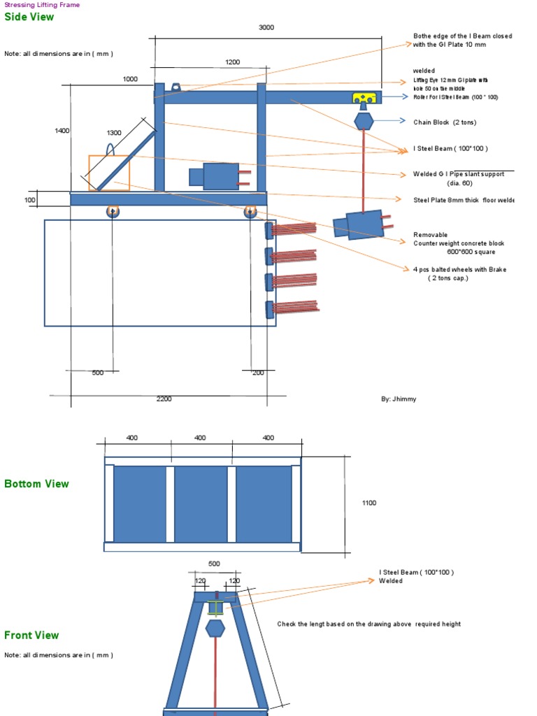 Stressing Lifting Frame | PDF